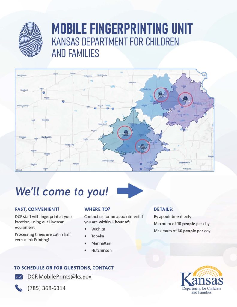 New Fingerprinting Options for Child Care Providers - Child Care in Kansas